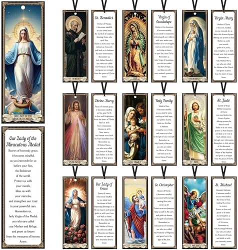 Amazon.com : Catholic Saints Prayer Bookmarks Gifts: 20 Pcs Religious ...
