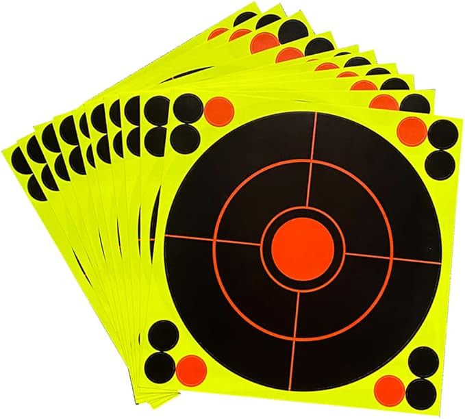 Amazon.com : 100 Pcs 8" x 8" Splatter & Blooming Bullseye Shooting ...