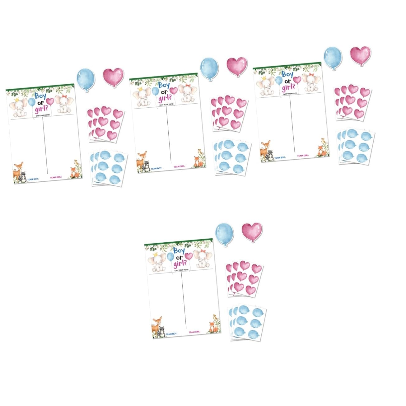 Buy ERINGOGO 4 Sets Gender Prediction Blue Stickers Cartoon Stickers ...