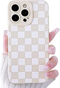Amazon.com: Lovmooful Compatible for iPhone 16 Pro Case Cute Checkerboard Lattice Plaid with ...