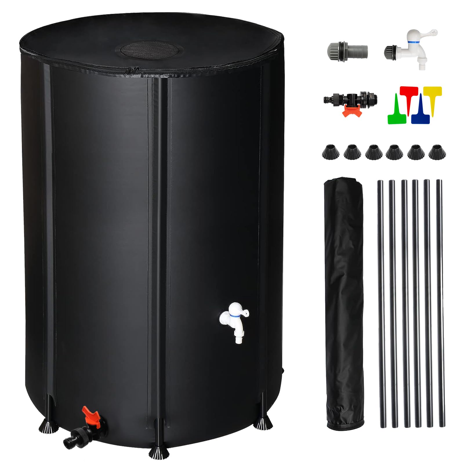 Snapklik.com : Collapsible Rain Barrel, 100 Gallon Portable Rainwater ...