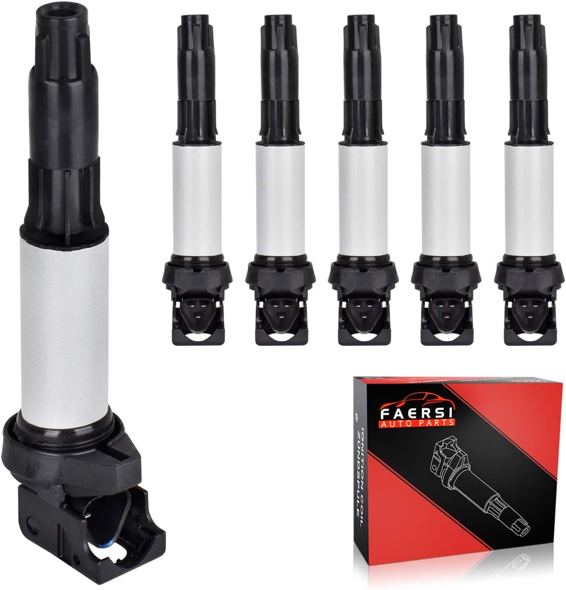 Amazon.com: FAERSI Set of 6 Ignition Coils Pack Compatible with BMW M3 ...