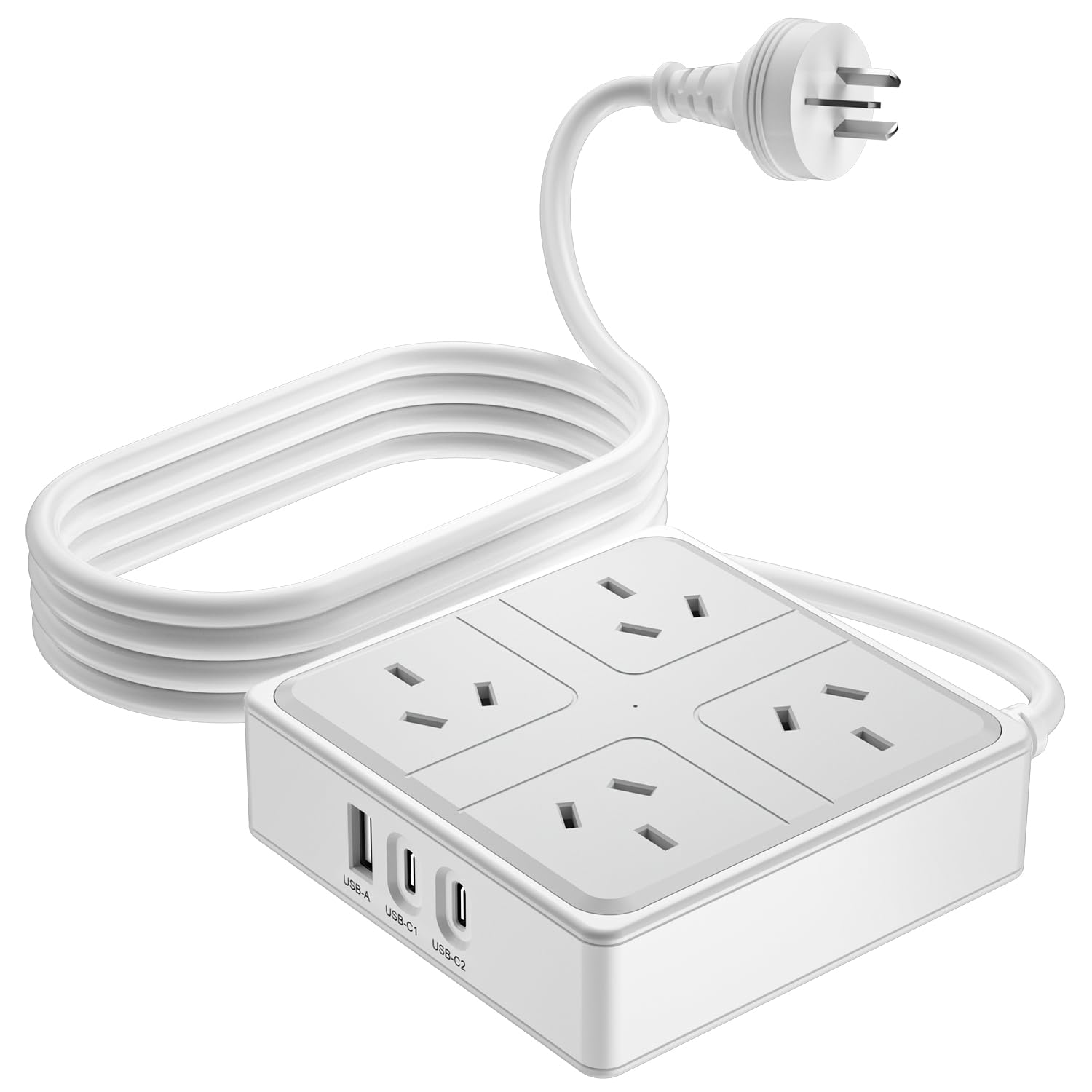 Power Board with USB C, Power Strip with 4 AC Outlets and 3 USB(2 USB C ...