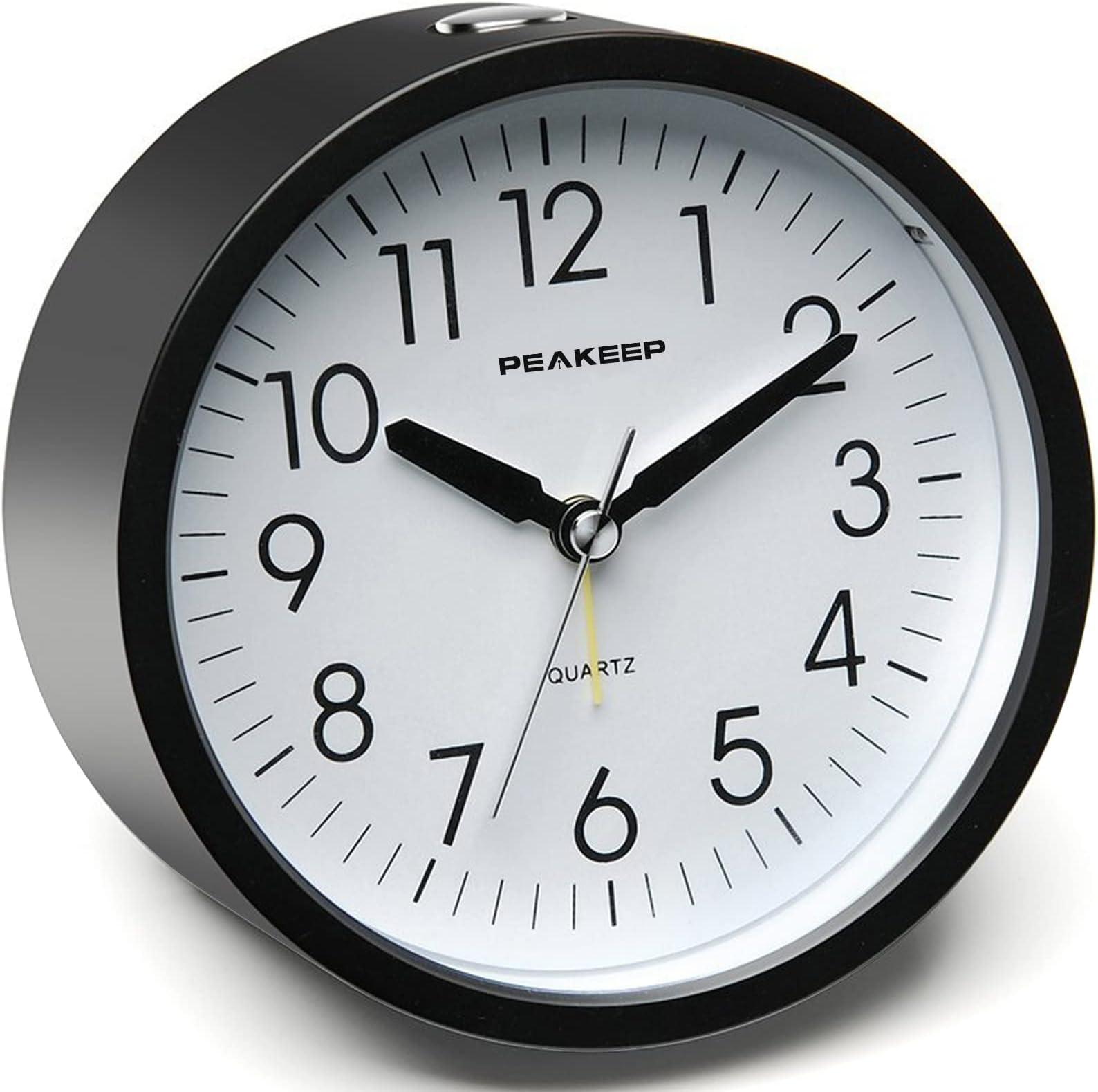Amazon.com: Peakeep Battery Operated Alarm Clock Silent Non Ticking ...