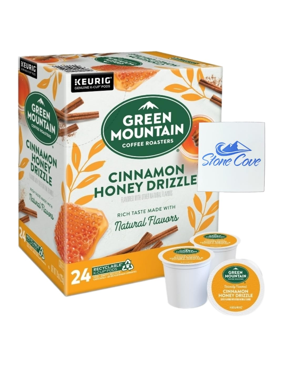 Amazon.com: Green Mountain Coffee Cinnamon Honey Drizzle K Cups Bundle ...