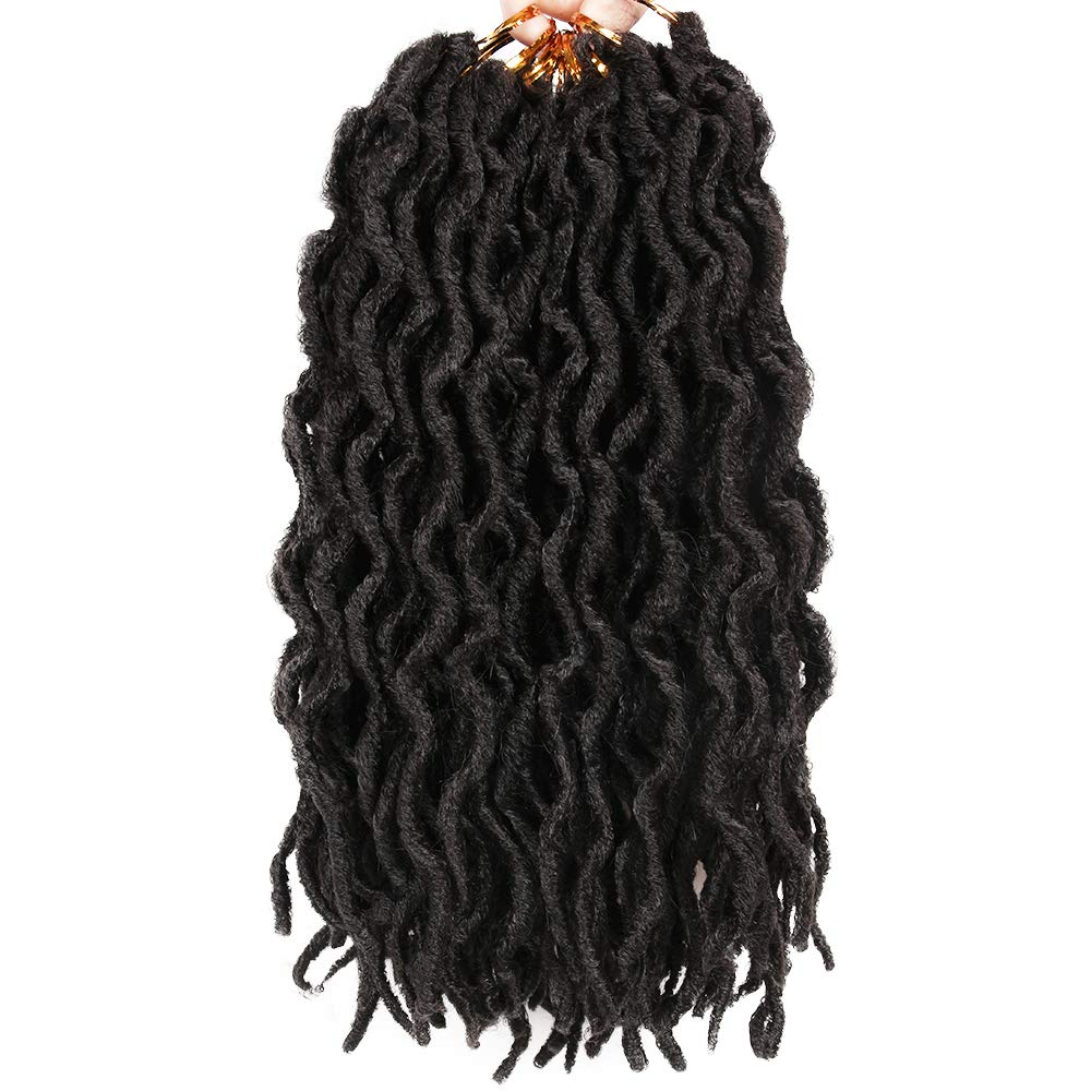 Buy 6 Packs Faux Locs Crochet Hair 12 Inch, Wavy Crochet Faux Locs ...