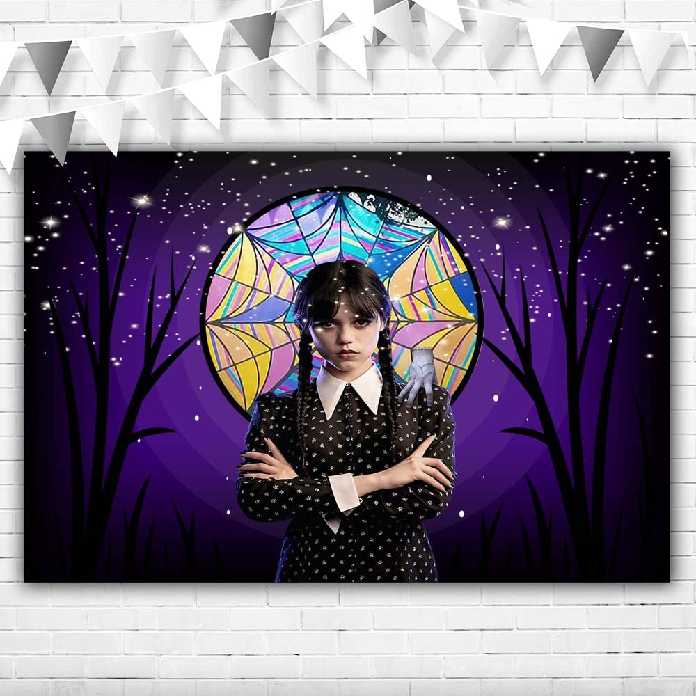 Wednesday Addams Jenna Ortega Tapestry For Girls Bedroom Decor Moon ...