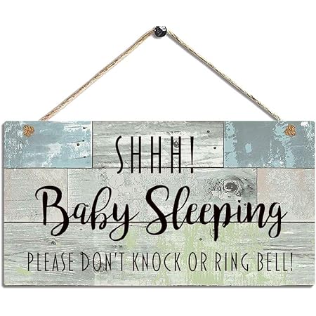 Amazon.com: Door Signs, Shhh It's Nap Time Please Do Not Knock or Ring ...