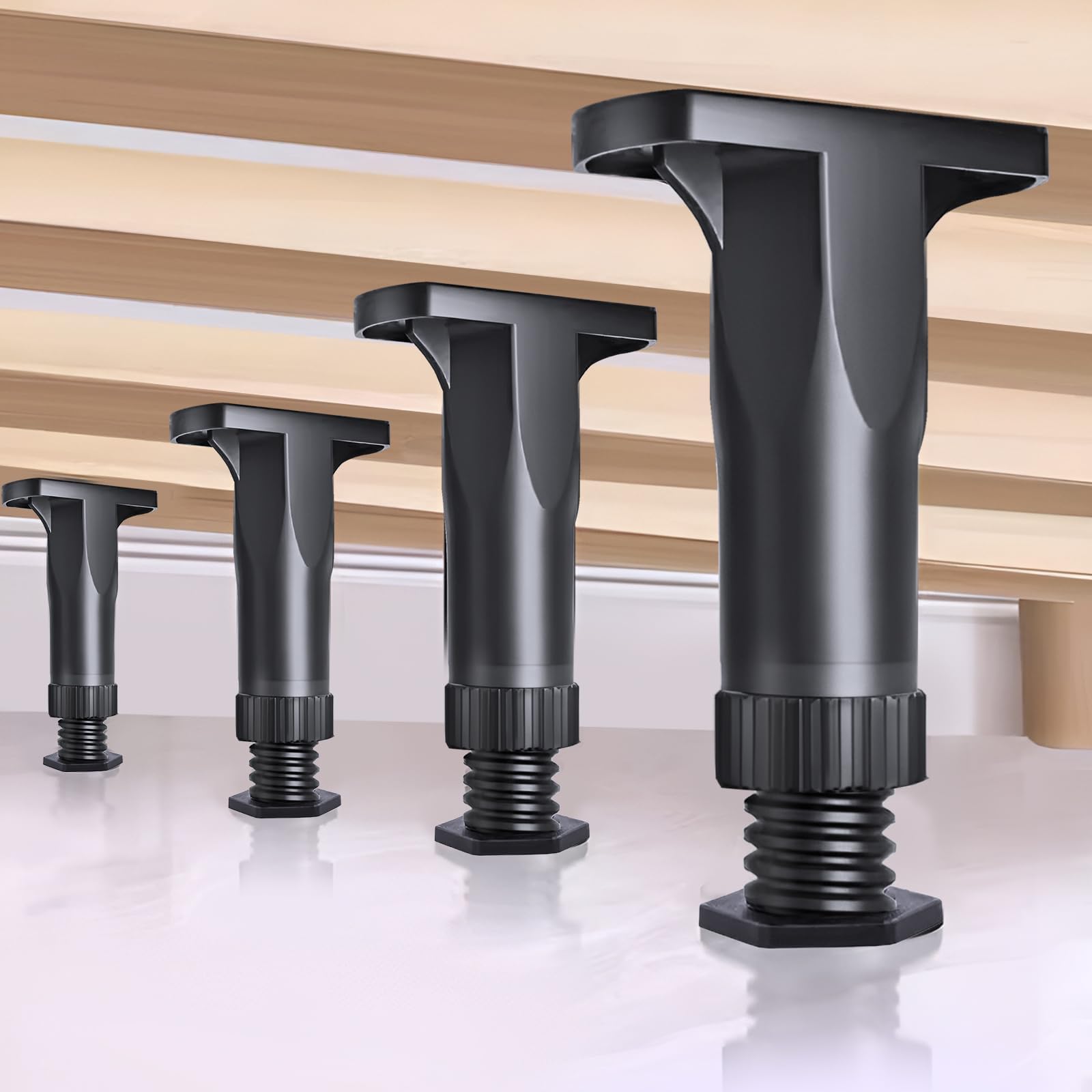 Amazon.com: G · PEH 4PCS Bed Frame Support Legs, Adjustable Bed Frame ...