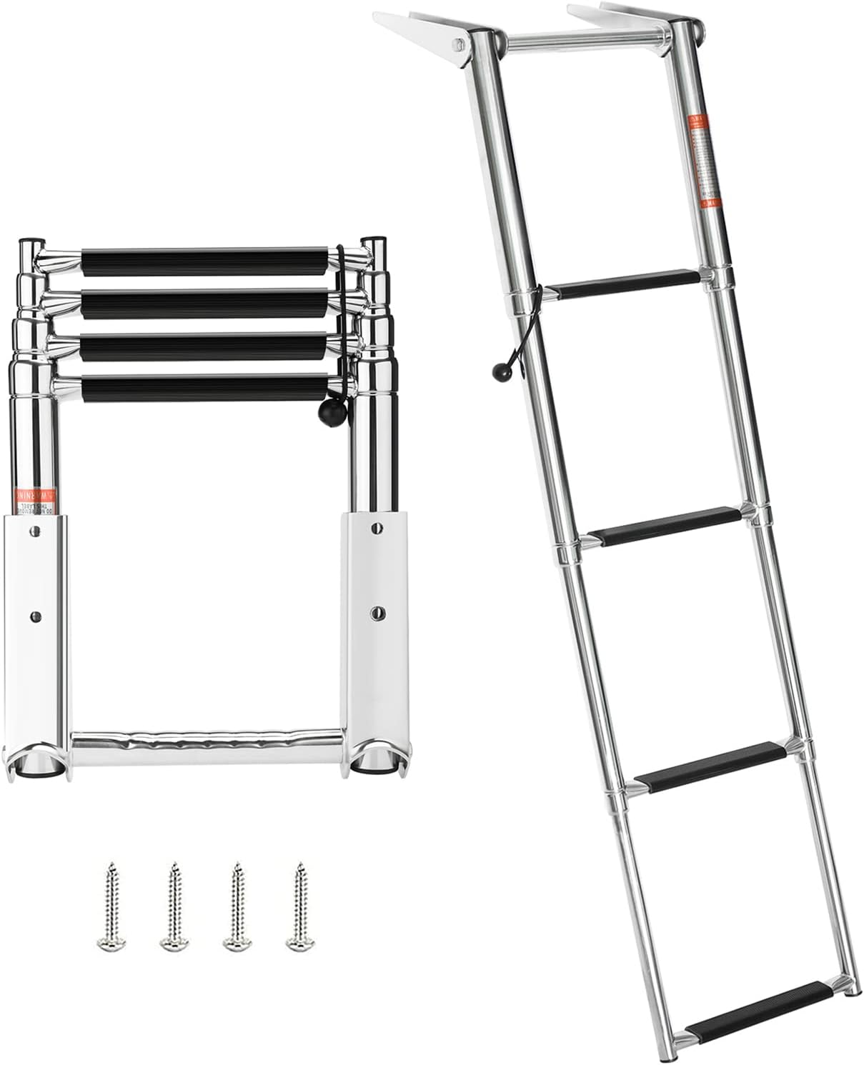 Amazon.com: skyehomo 4 Step Boat Ladder Stainless Steel Telescoping ...
