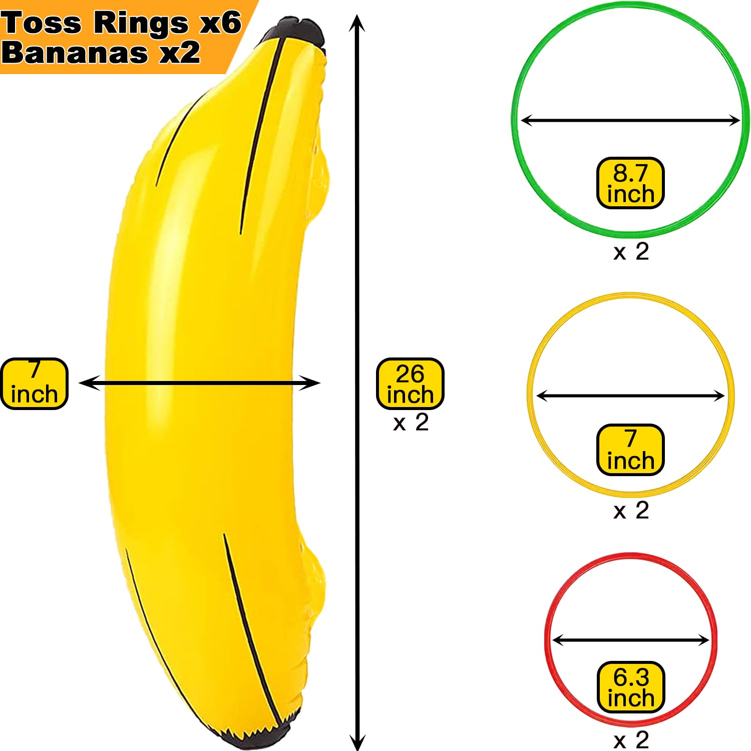 Snapklik.com : Inflatable Banana Ring Toss Game, Bachelorette Party ...