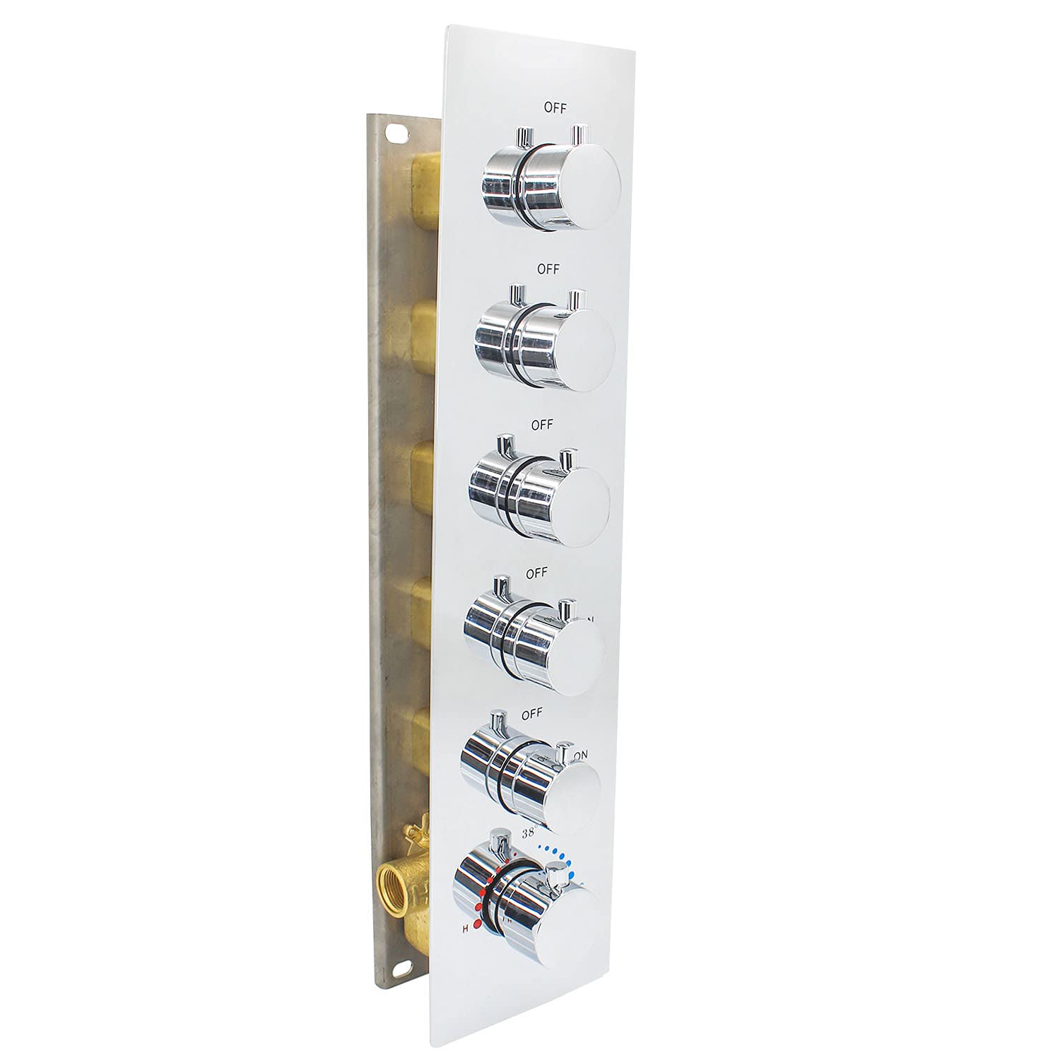 Buy 5 Way Shower Diverter Valve All Positions Can Work at Same Time ...