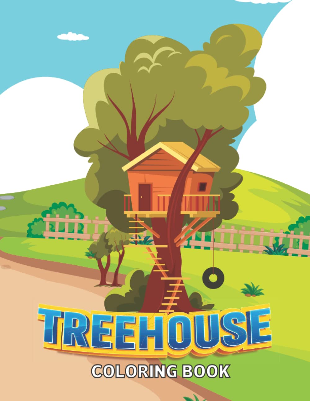 Buy Treehouse Coloring Book: Beautiful Grayscale coloring pages ...