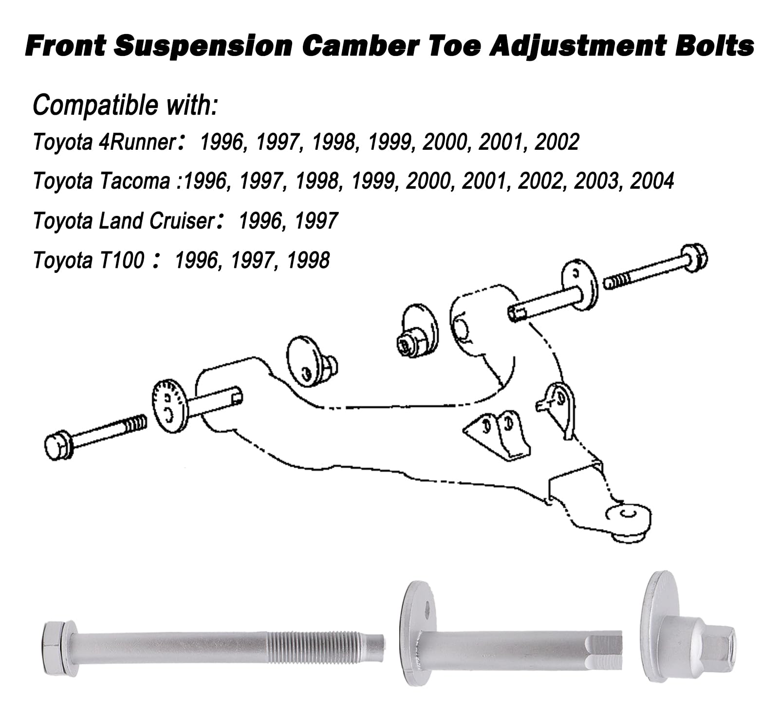 Tacoma Camber Adjustment LOWER CONTROL ARM CAM TAB GUSSETS 2ND GEN
