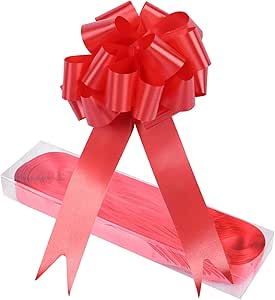 Amazon.com: NiCoLa 30 Pack Pull Bows Large Satin Ribbon Florist Red ...