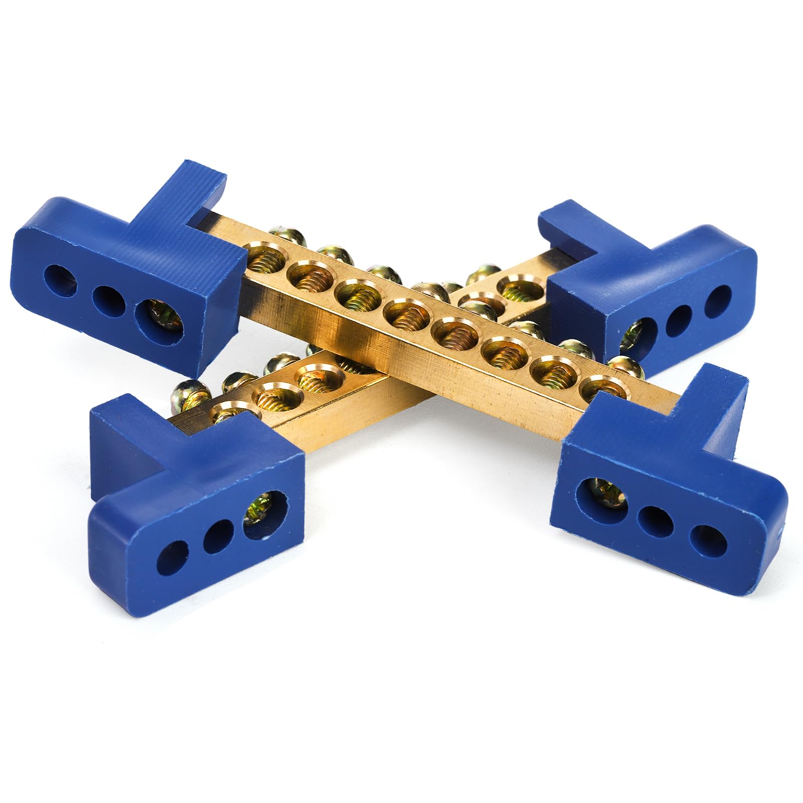 Snapklik.com : 10 Pack Terminal Bus Bar, 8 Positions Screw Brass ...