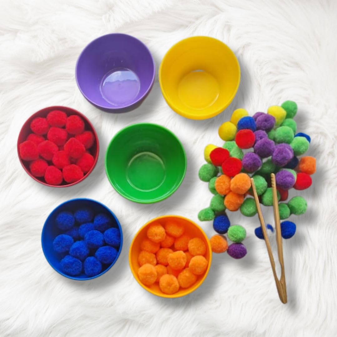Lattooland Rainbow Sorting Activity Set for Toddlers | Counting Colour ...
