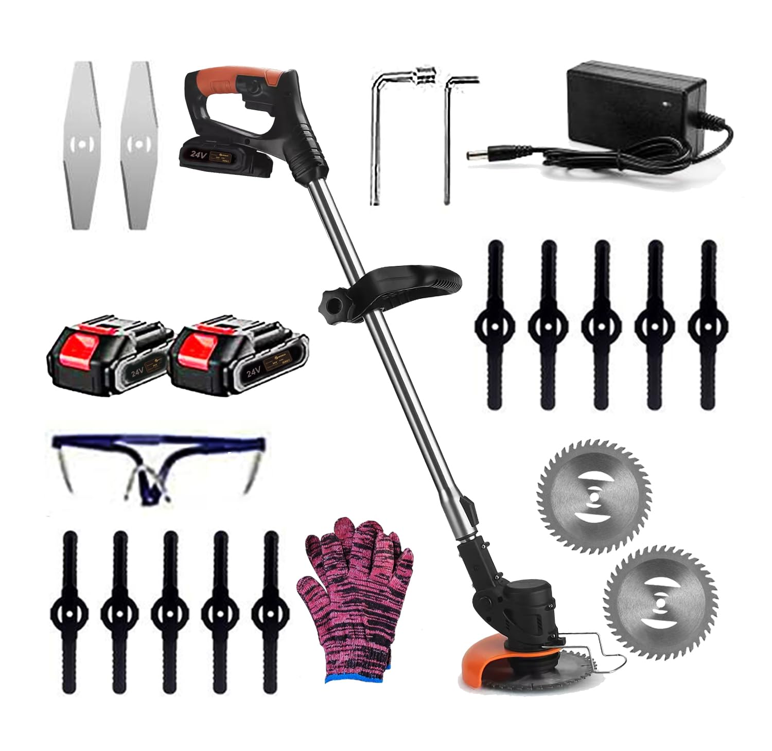 Weed Wacker, Weed Eater, 24V Cordless Electric Weed Wacker Battery ...