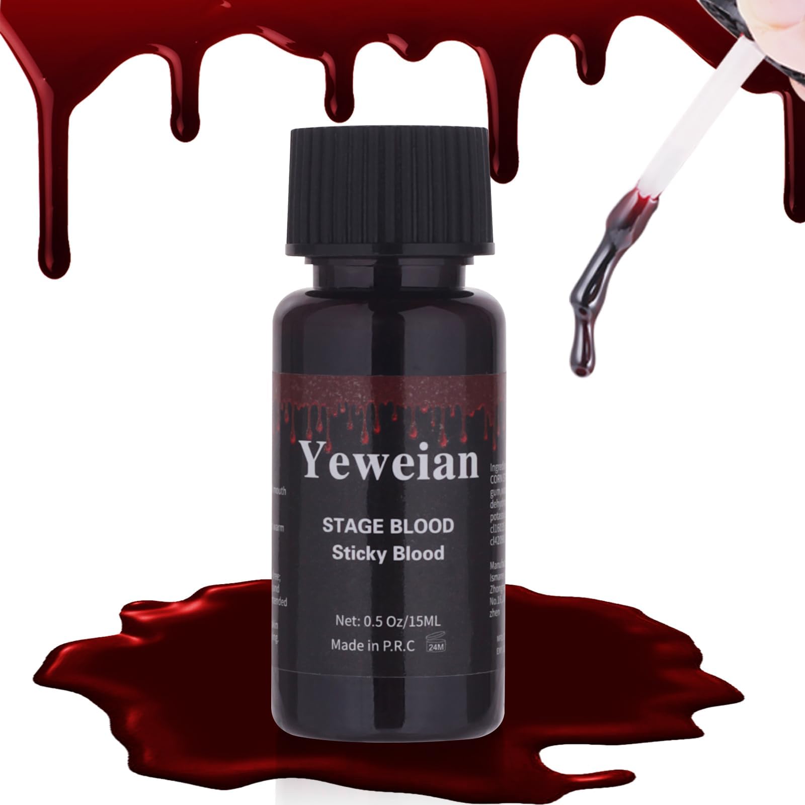 Amazon.com : Yeweian Fake Blood Washable(0.5 oz), Edible Stage Blood ...