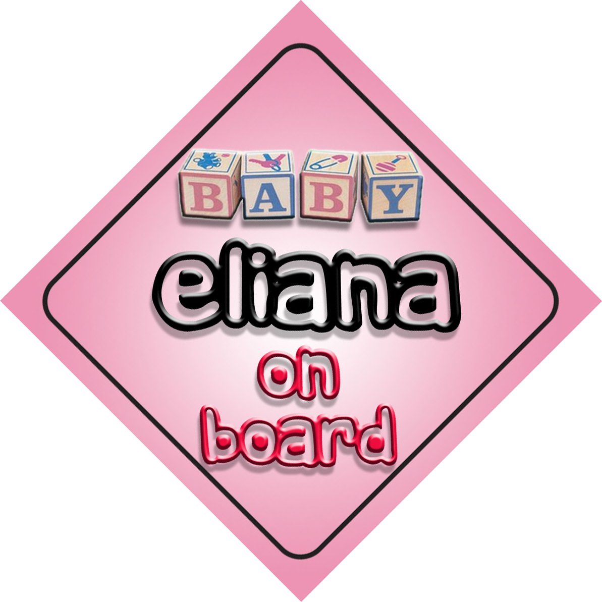 Amazon.com: Baby Girl Eliana on Board Novelty car Sign Gift/Present for ...