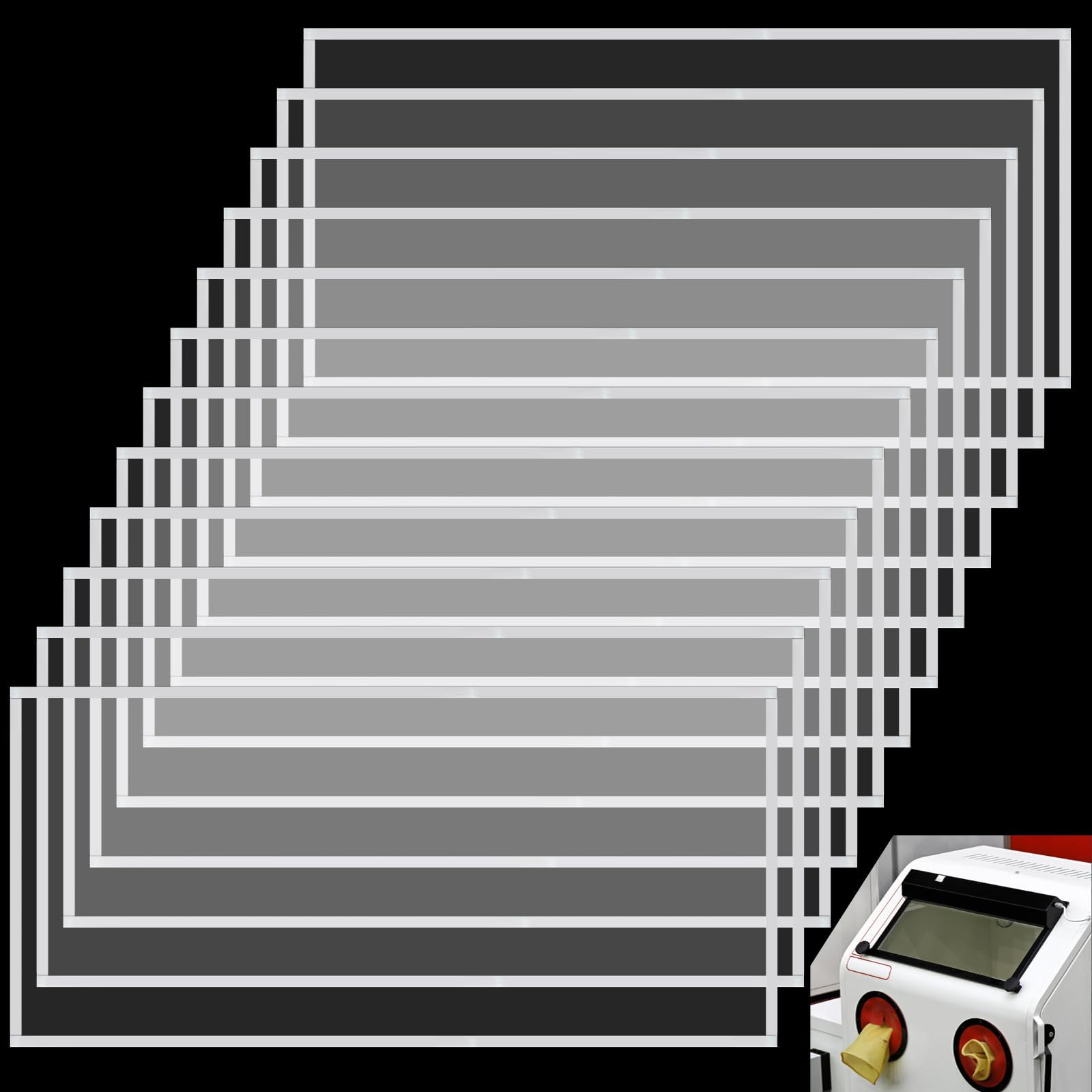 Amazon.com: 12 Pack Abrasive Blasting Cabinet Lens Cover - Clear ...