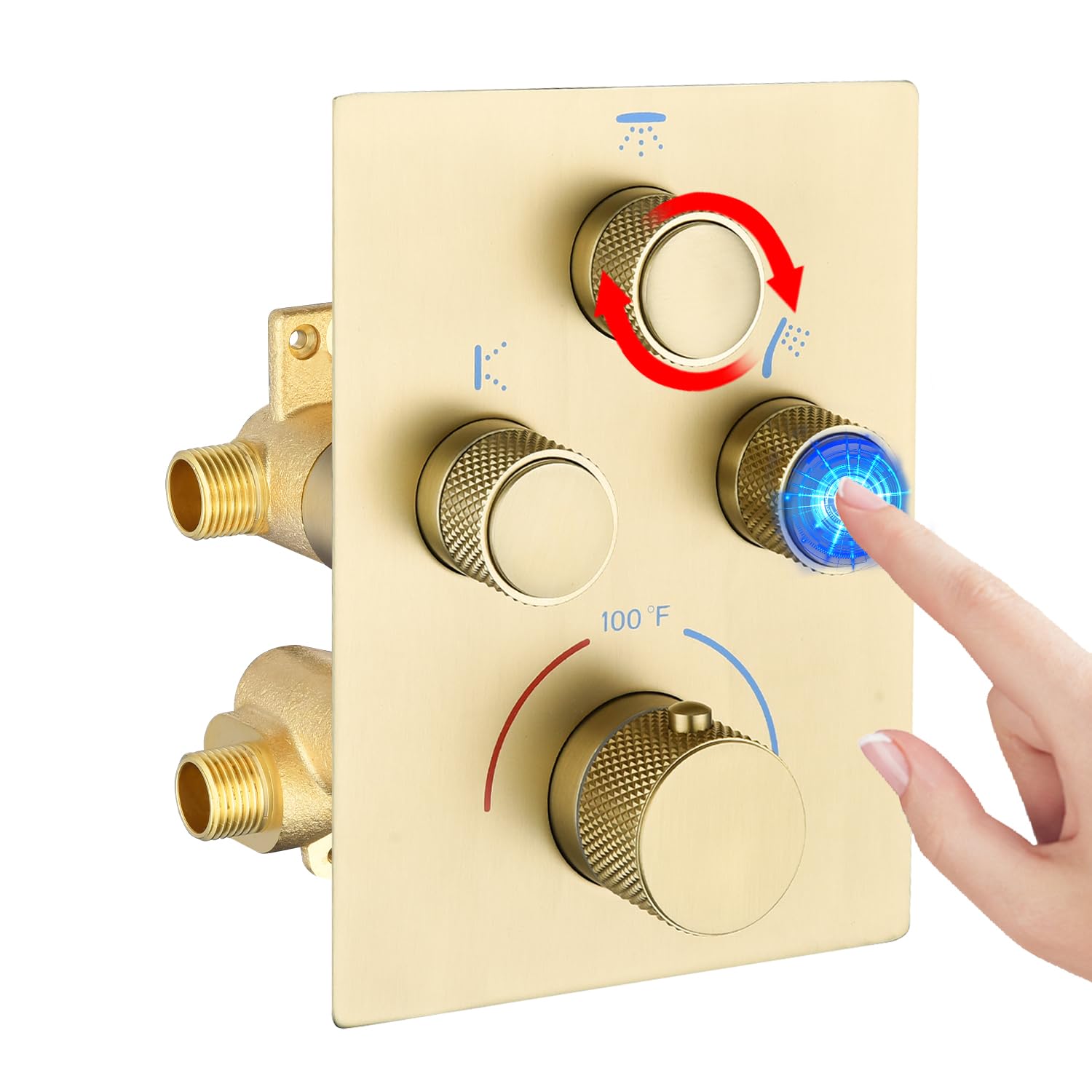 Shower Control Valve All Metal Shower Flow Control Valve: Shower Head