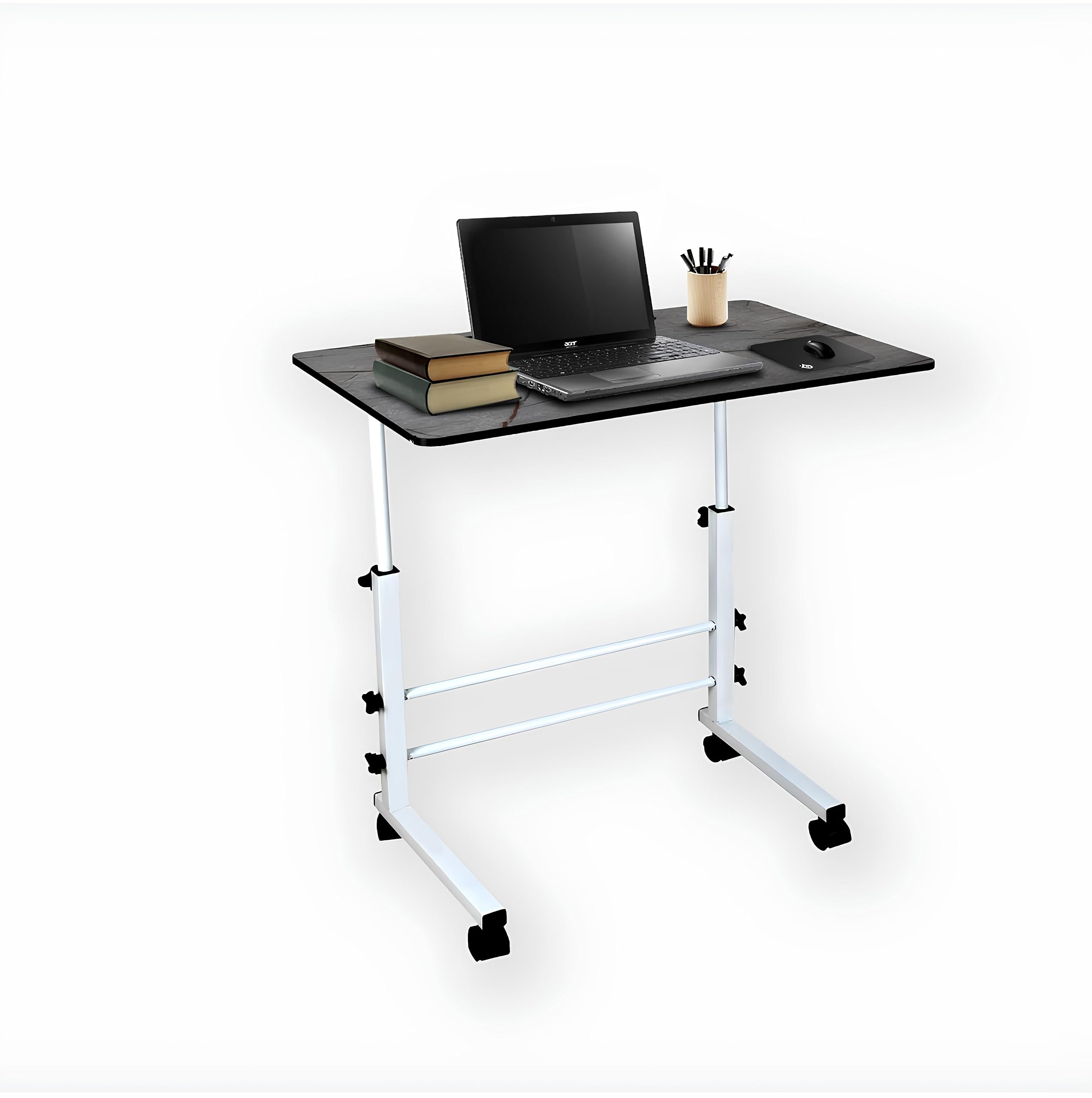 kiva Height Adjustable Multipurpose Table on Wheels for Study Laptop ...