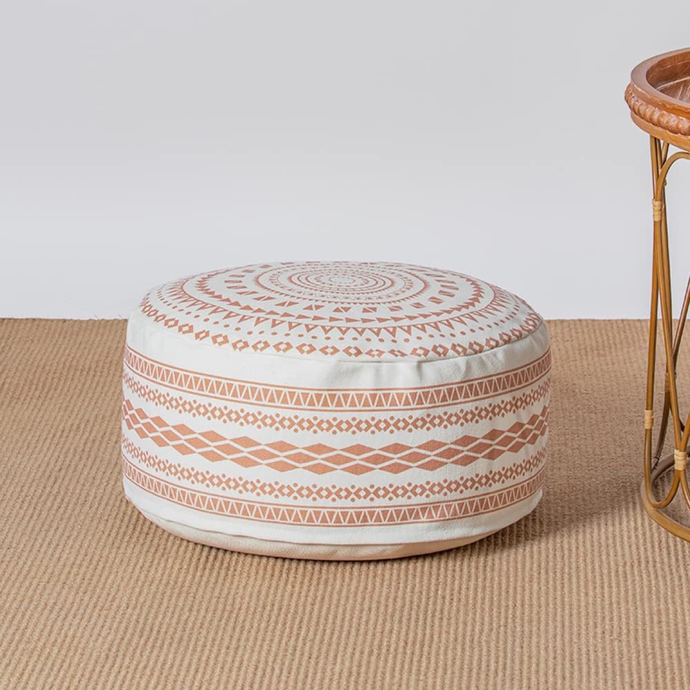 Amazon.com: MOCOFO Unstuffed Round Pouf Covers Boho Colorful Geometric ...