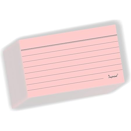 IMPRINT Ruled Index Cards, Light Pink Color, 3x5-Inch, 100 Cards in ...
