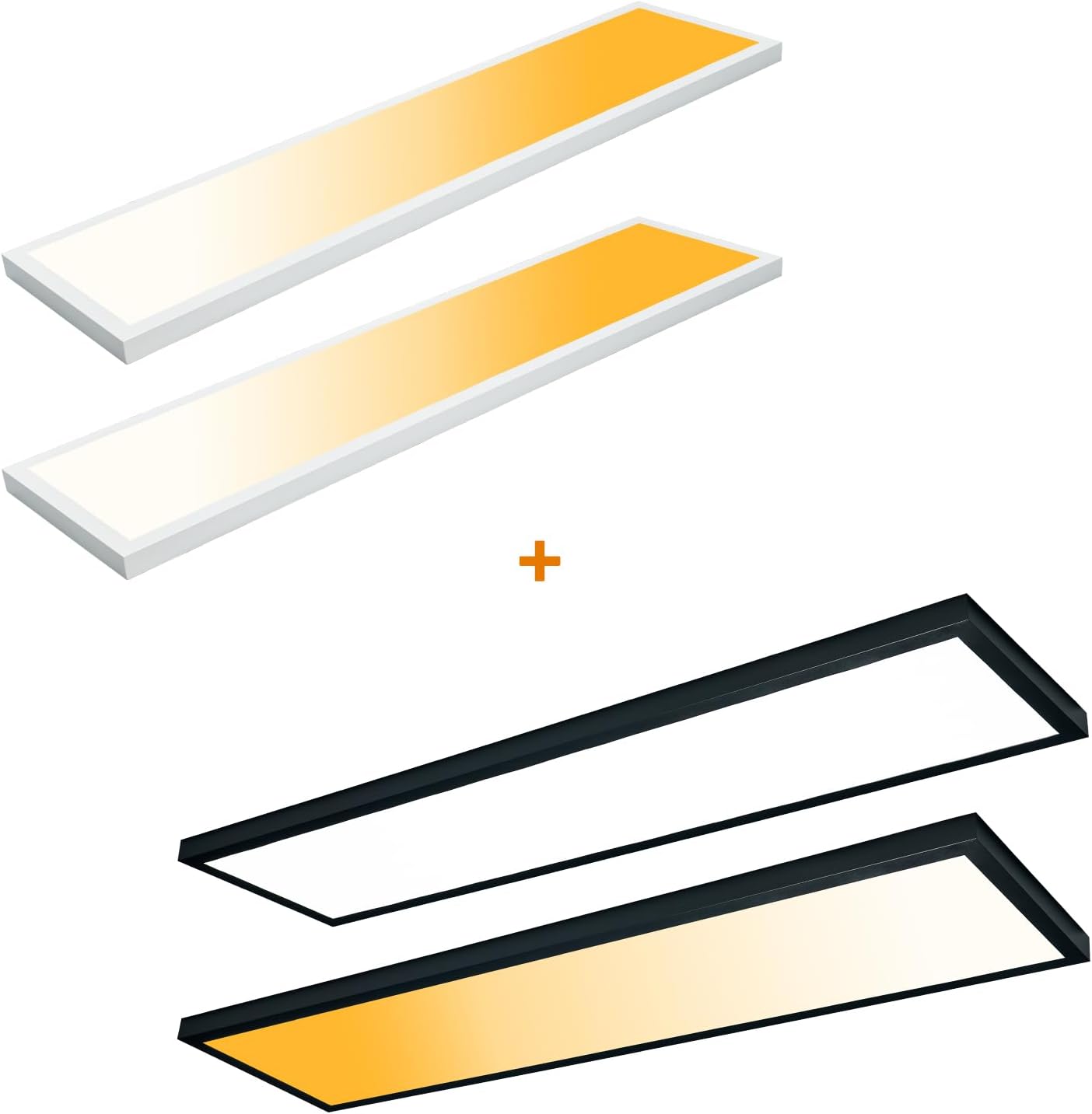 Mcacggo 4-Pack 1x4 LED Flat Panel Light Flush Mount Bundled Product ...