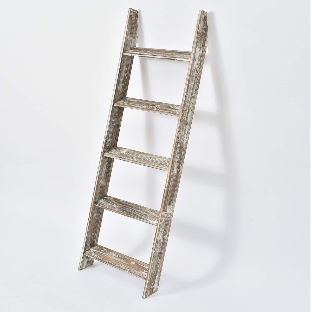 Gorgeous Rustic Wood Blanket Ladder, 4.5 Feet Tall, Decorative Shelf ...