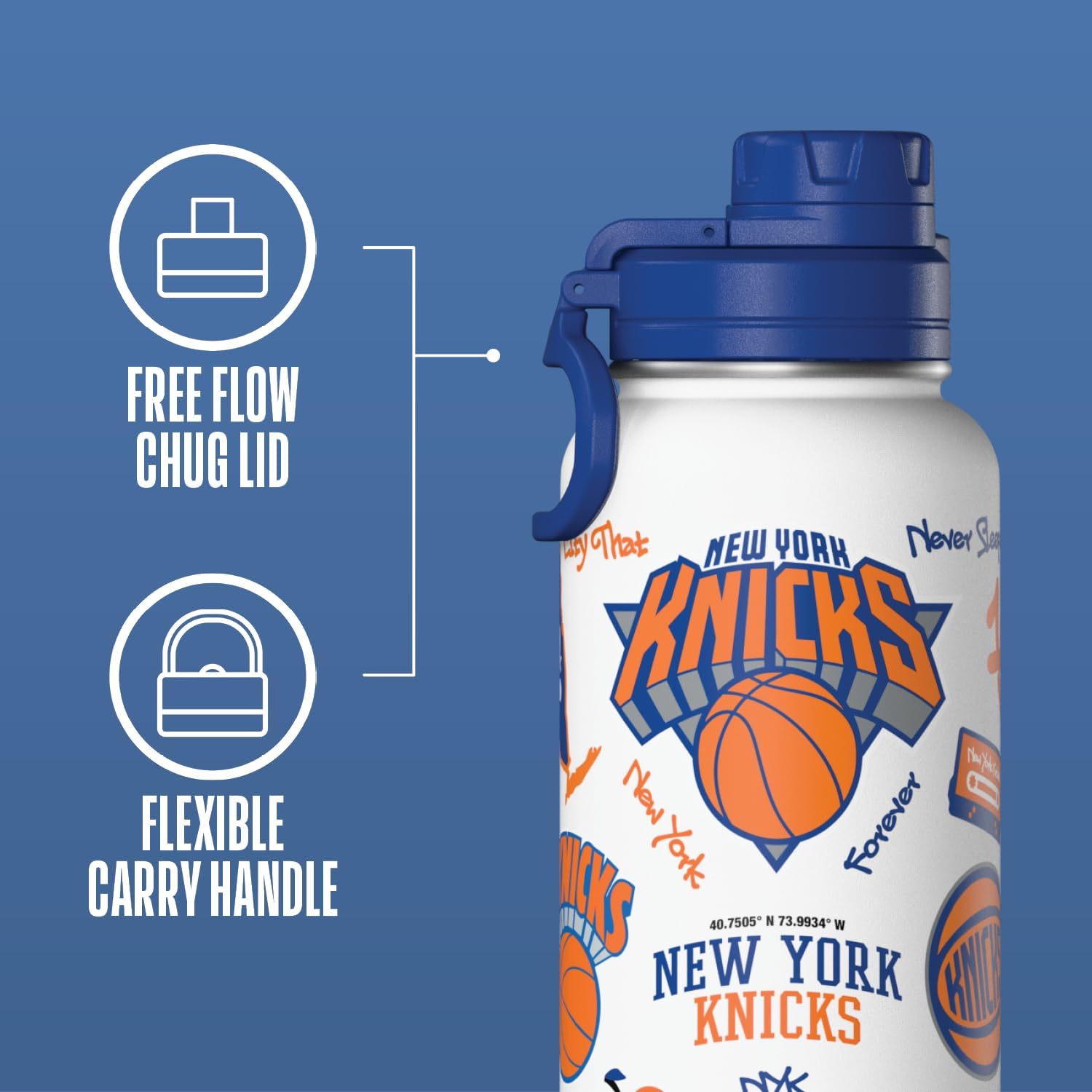 Snapklik.com : X NBA Officially Licensed New York Knicks 32oz Active ...