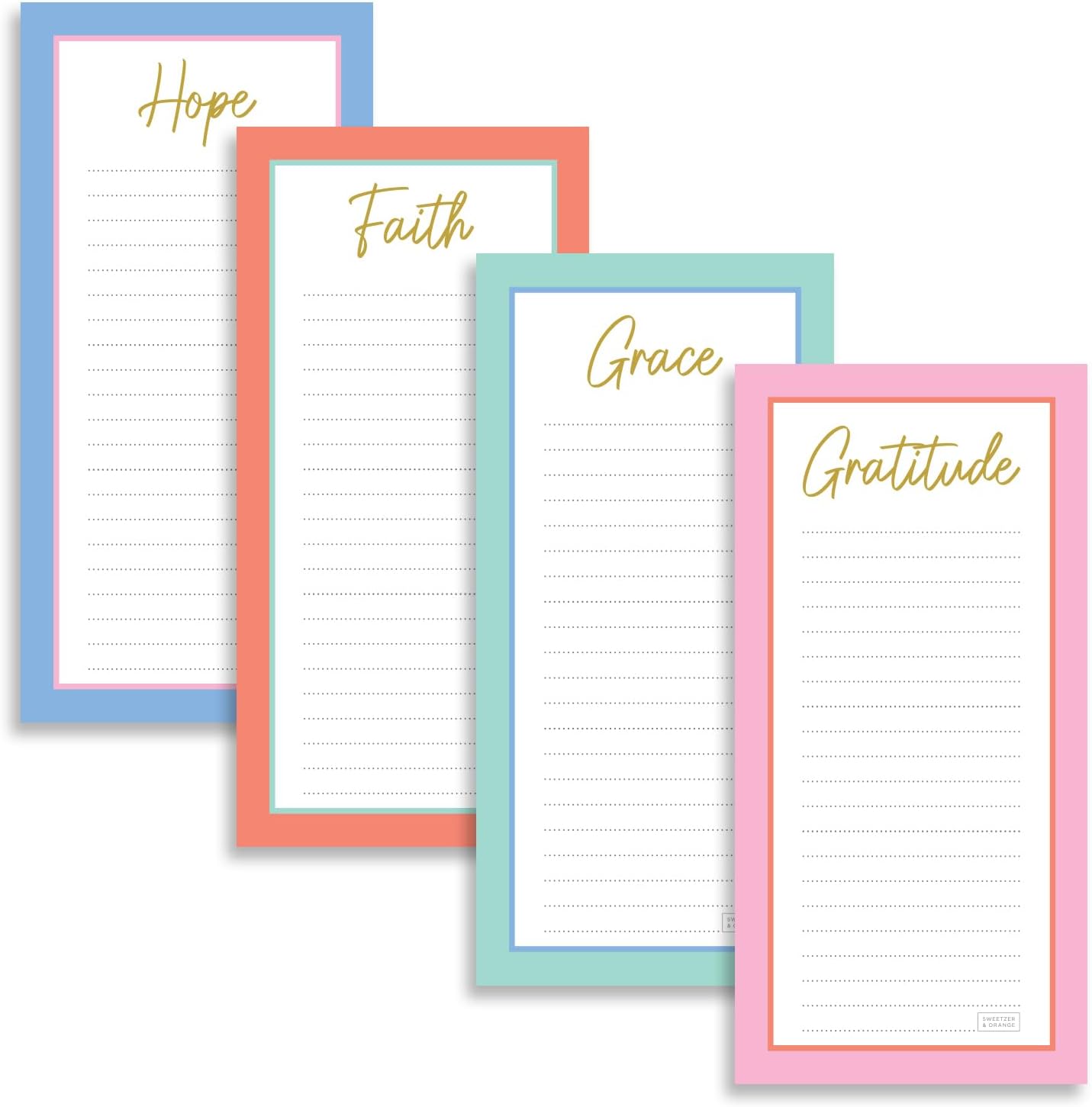 Amazon.com : Sweetzer & Orange S&O Magnetic Notepads for Refrigerator 4 ...