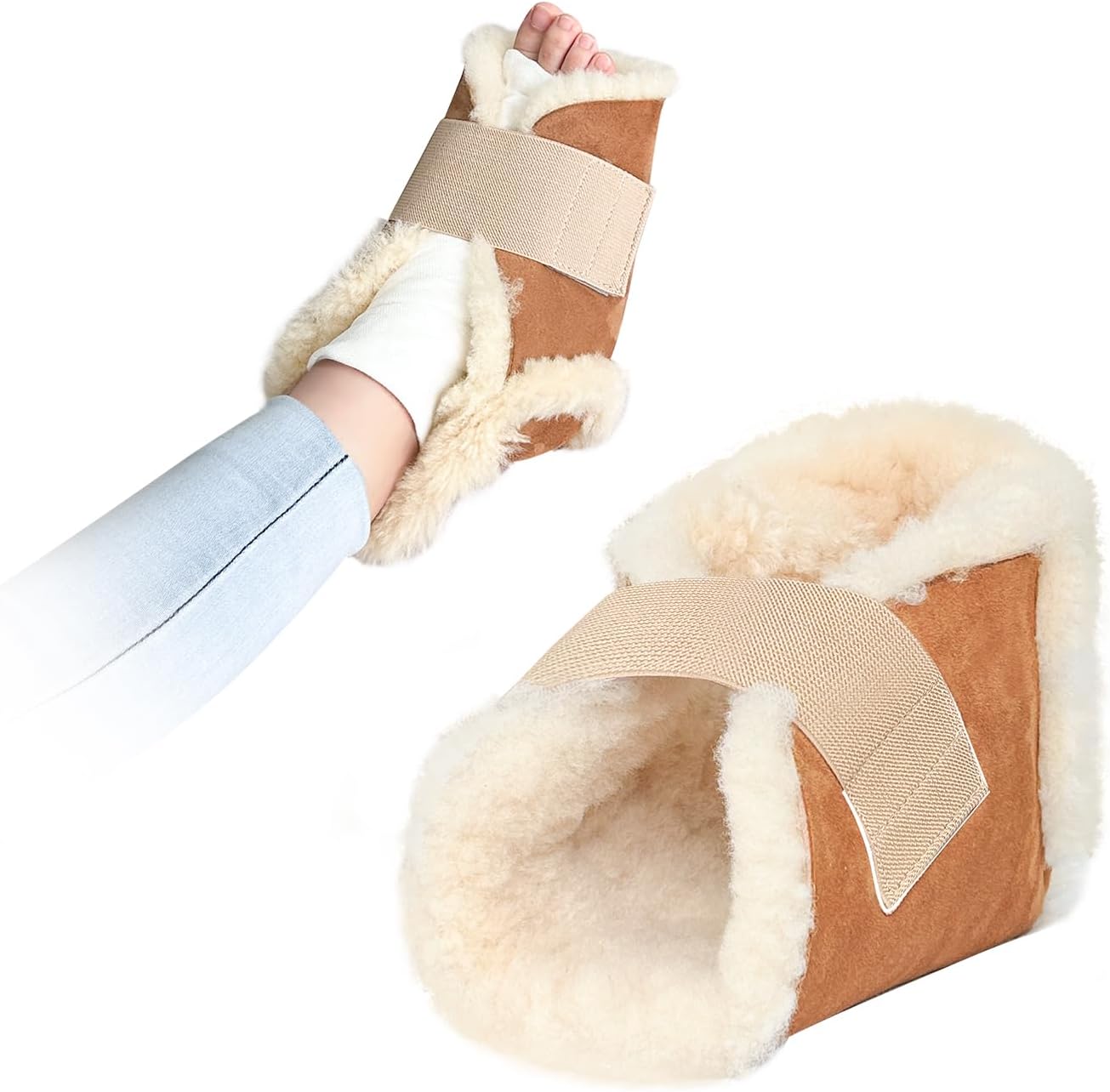 Amazon.com: KAVIL Heel Protector for Pressure Sore Sheepskin Heel ...