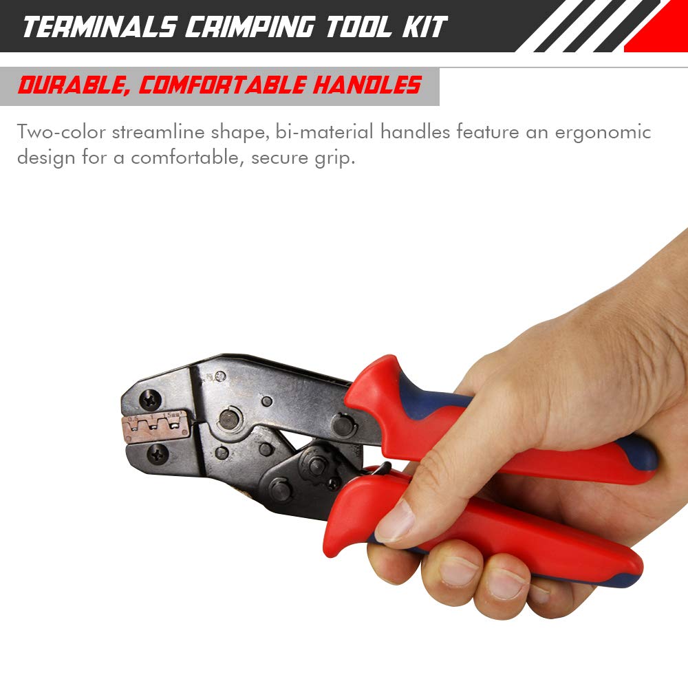 Buy Wire Terminals Crimping Tool Kit, Self-Adjusting Automatic ...