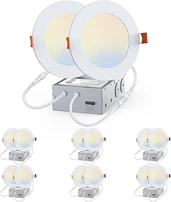 neoism 12 Lights 4 Inch Led Recessed Lights Ultra-Thin Recessed ...