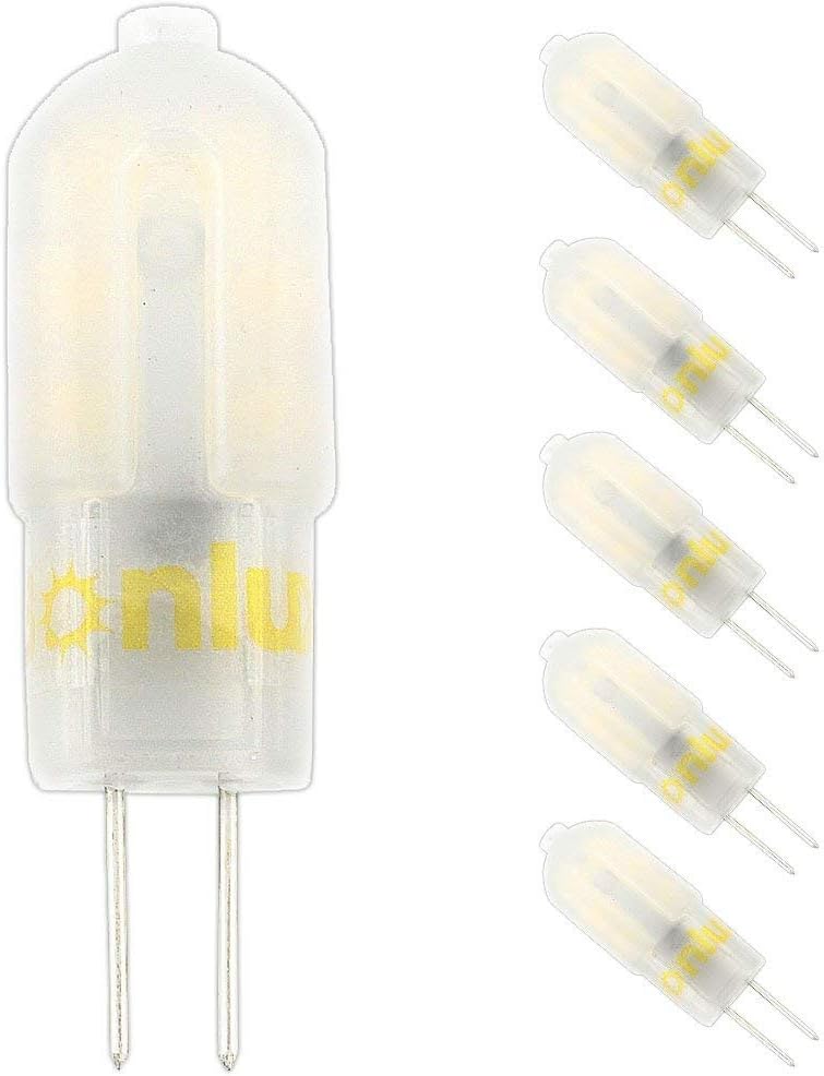 Bonlux 3W G4 LED Light Bulb 12V AC/DC Daylight 6000k T3 JC Type Halogen G4 Bi-pin Base 25 Watt ...