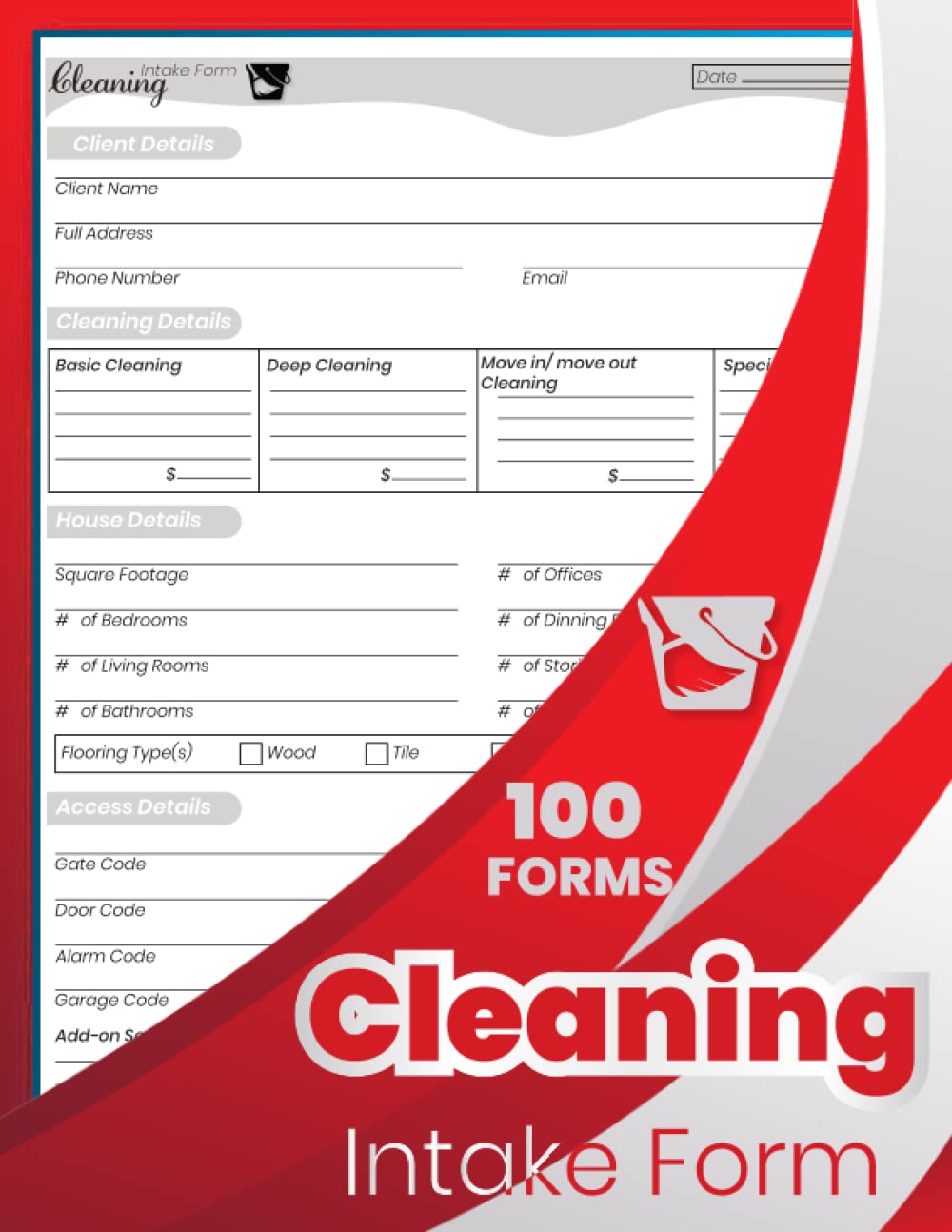 Cleaning Intake Forms Book: Residential and Commercial Cleaning Intake ...