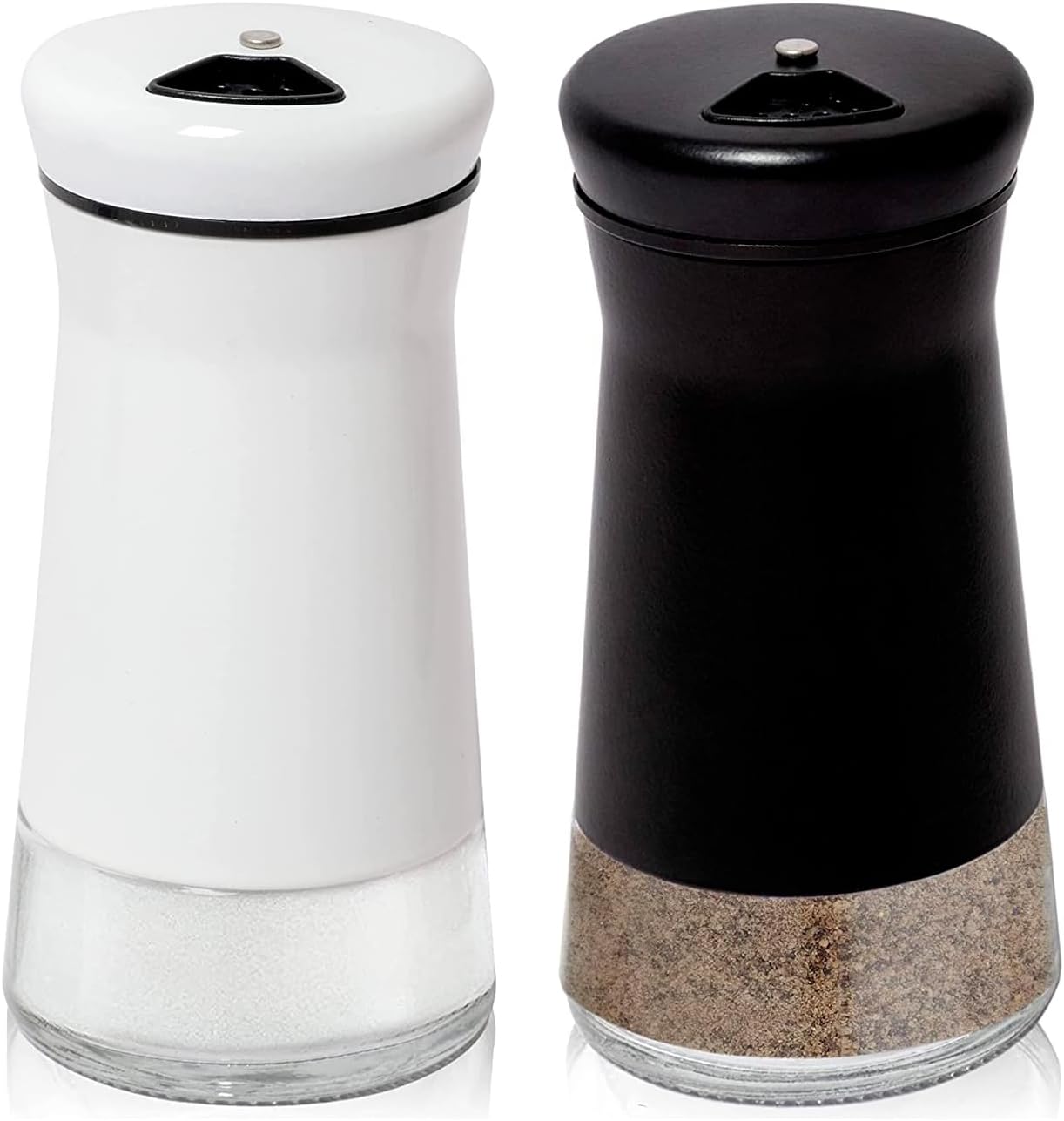 U Chef Juego de Saleros y Pimenteros de Vidrio con Agujeros Ajustables ...