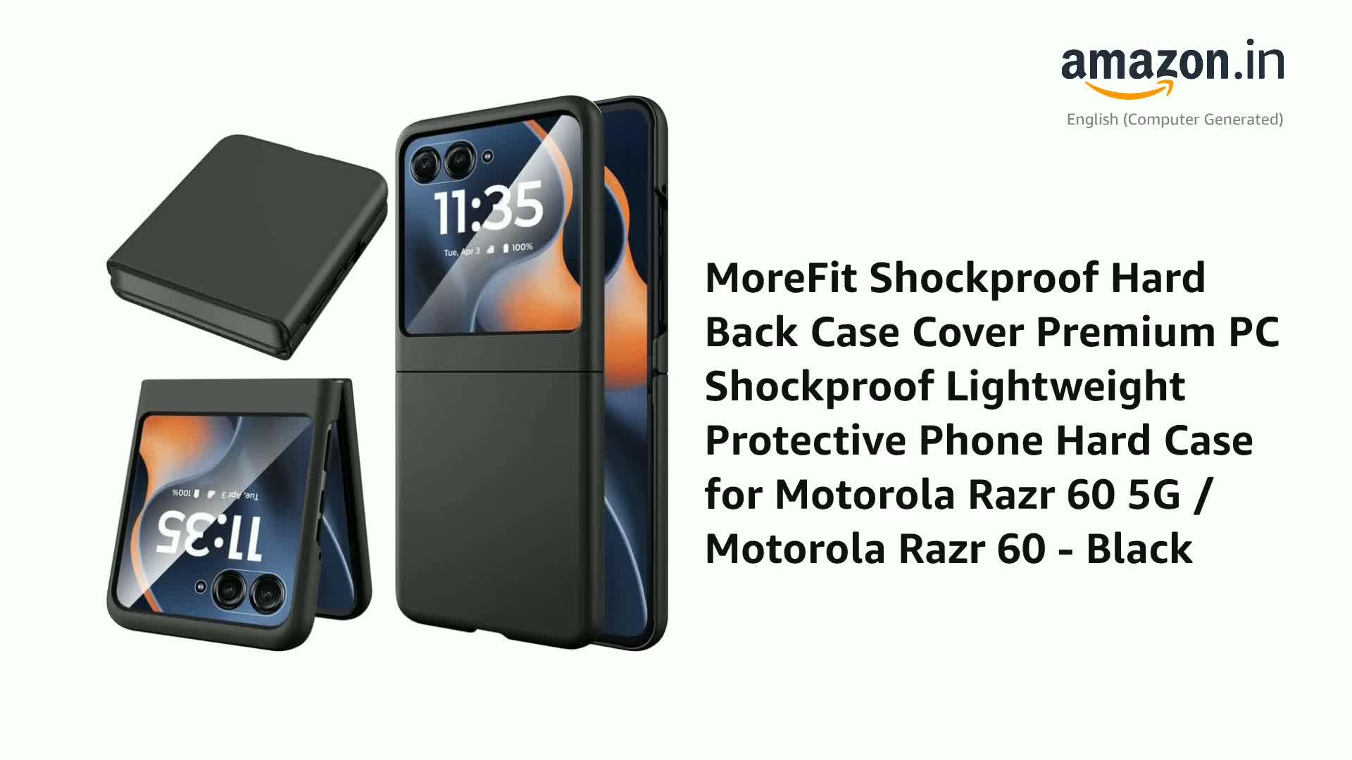 Watch MoreFit Shockproof Hard Back Case Cover Premium PC Shockproof ...
