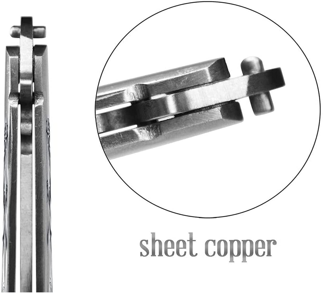 Practice Butterfly Knife with Sure Spring Latch, Full Stainless Steel ...