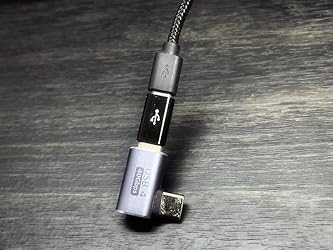 Amazon | VCOM 2PACK USB 4 Type C変換アダプター 40Gbps 90°曲げ L字 USB 4.0 高速データ転送 ...