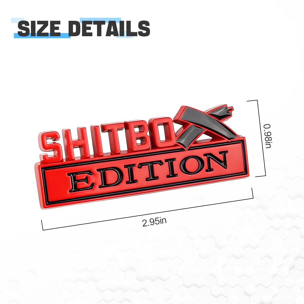 Snapklik.com : Blilo Shitbox Edition Emblems, 3D Letter Badge Sticker Decal For Car, Exterior Emblem