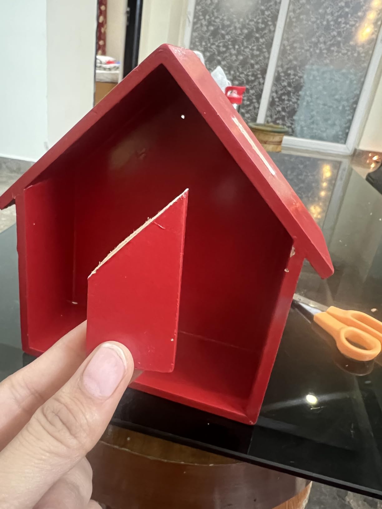 CraftOnline Wooden House Shaped Display Shelf,Floating Wall Hanging ...