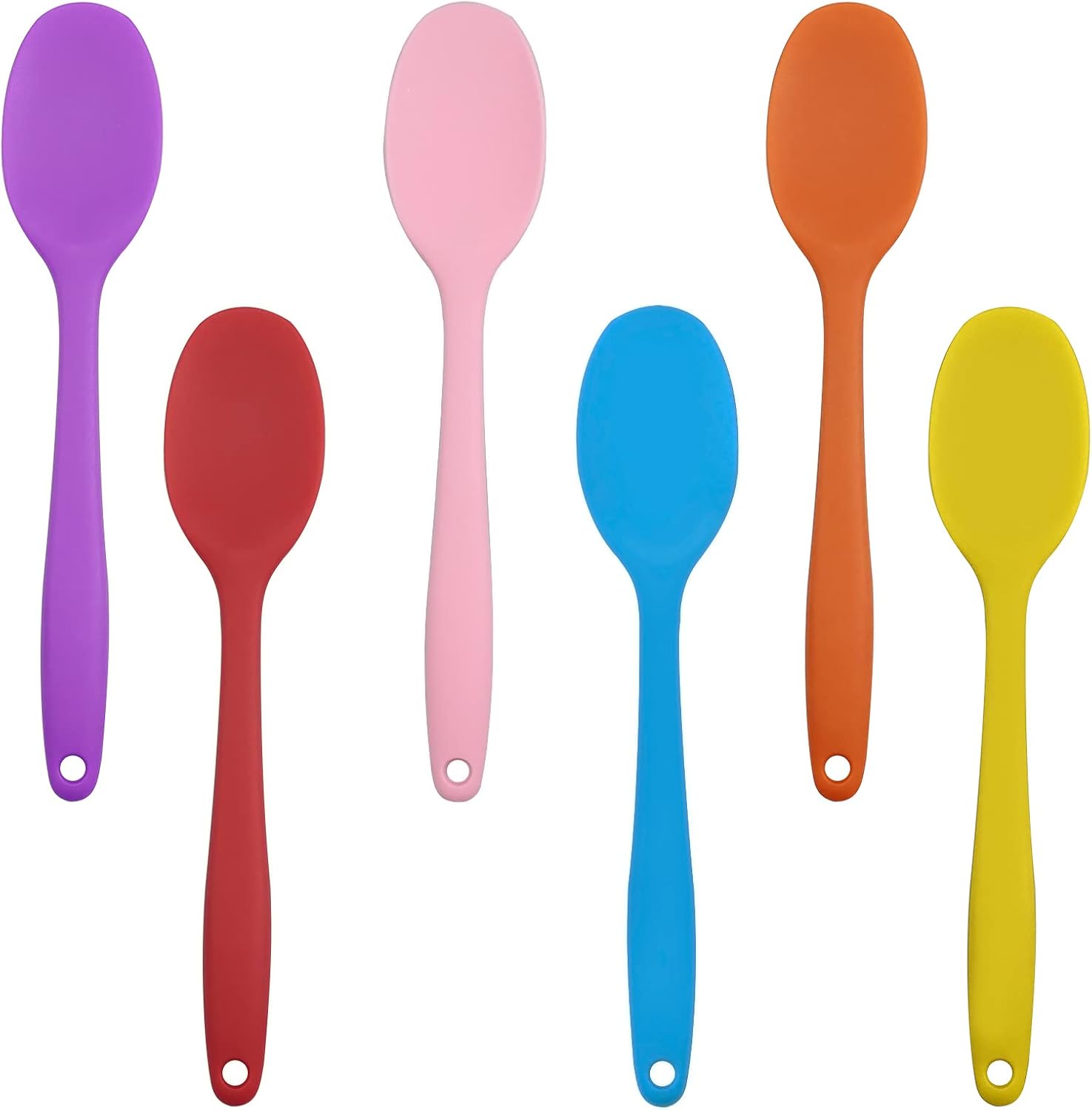 Dylan-EU 6 Pieces Silicone Nonstick Kitchen Spoon Heat Resistant ...