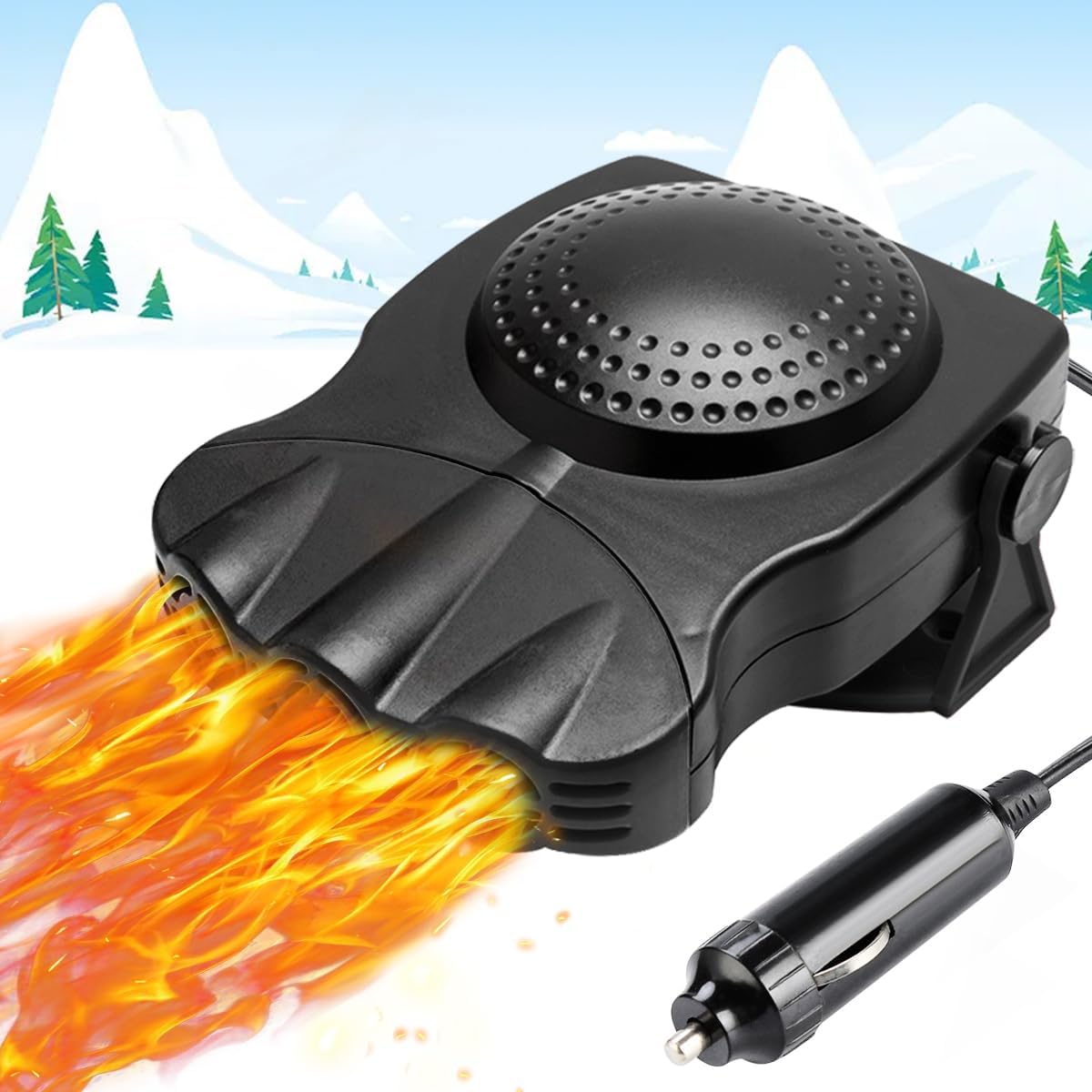 Portable Car Heater 12V Fan Defrost and Defog Car Heater for Windshield ...