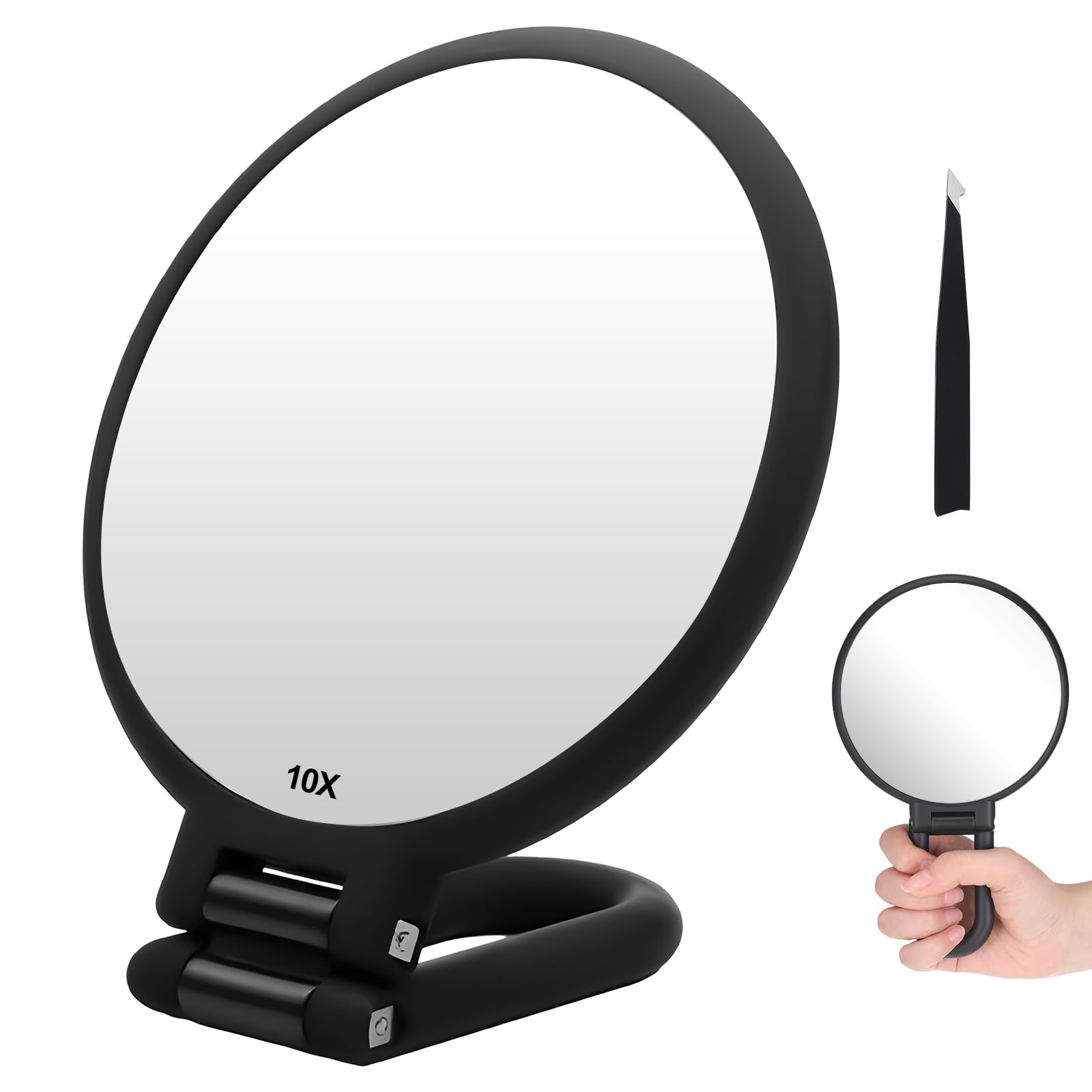 SIMDAO Magnifying Mirror,Hand Mirror with Handle,Double Sided Folding ...