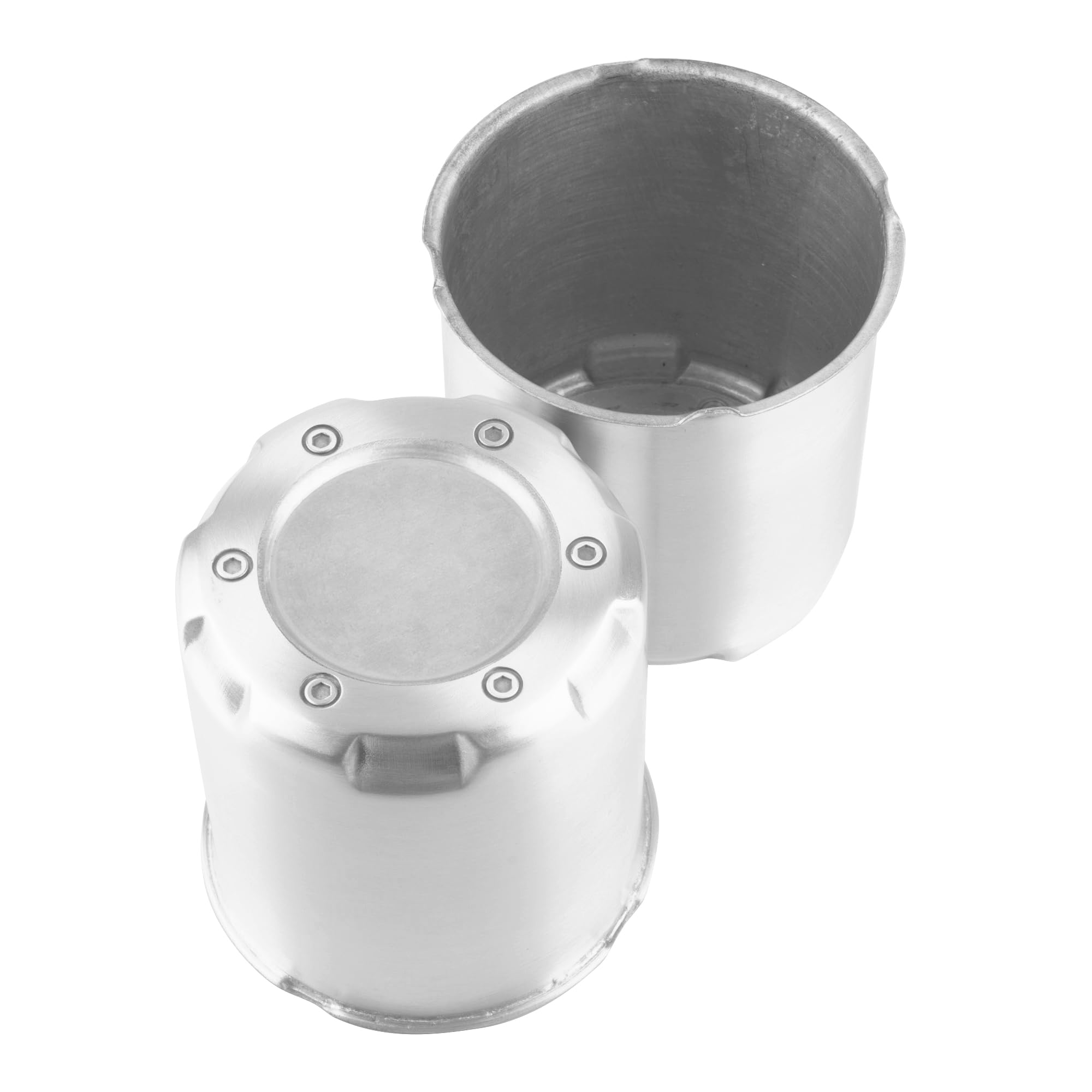 Rheedal 2Pcs 4.25inch Brushed Aluminum Trailer Wheel Center Cap Push ...
