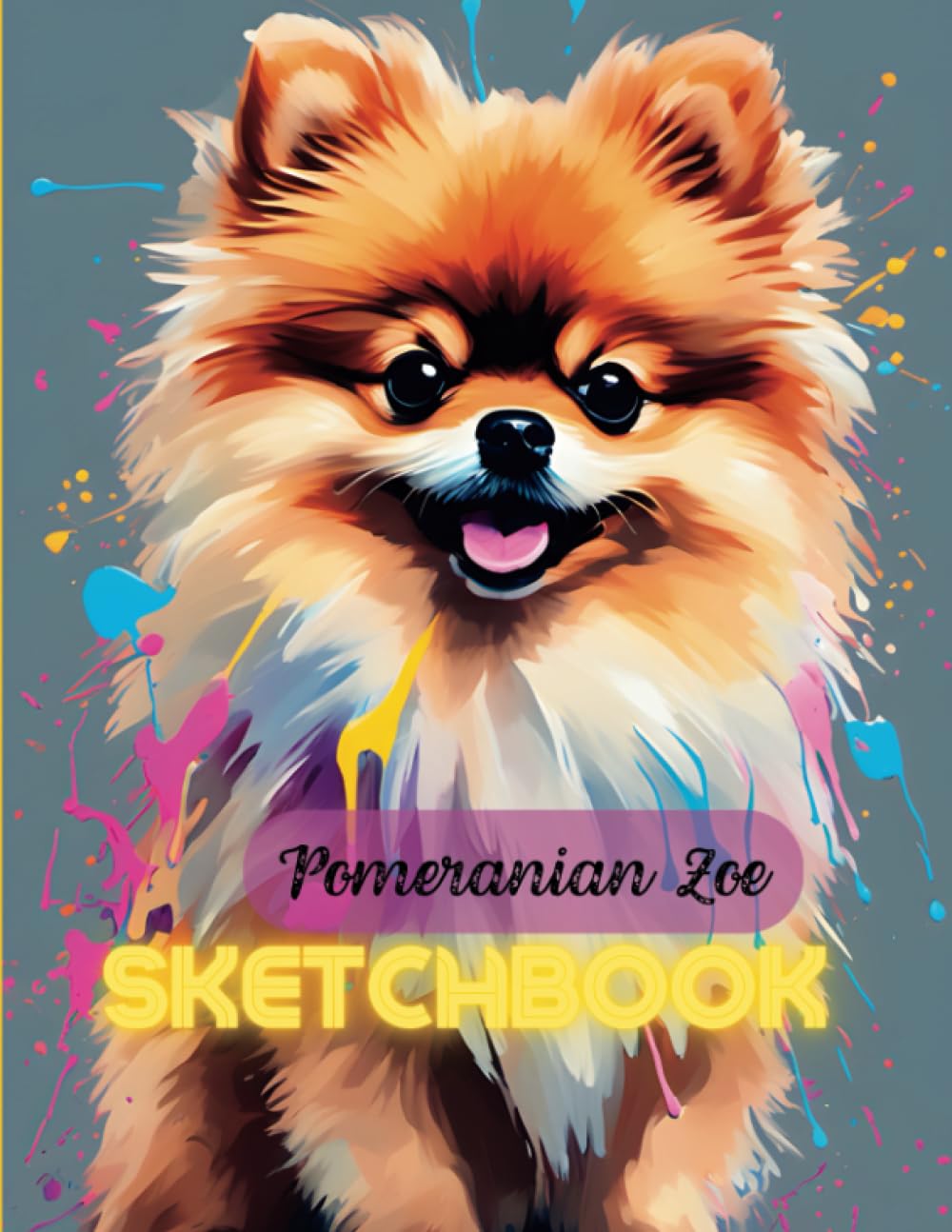 Sketchbook: Cute Little Puppy Pomeranian Zoe Sketch book, Notebook For ...