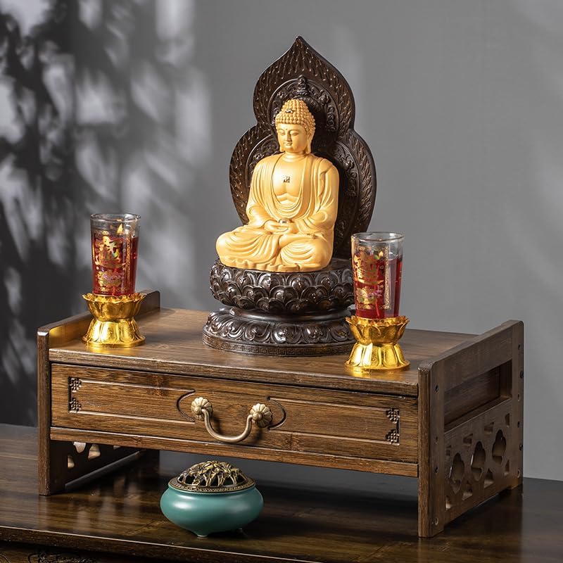 Amazon.com: LINRUI Altar Table with Storage, Small Meditation Table ...